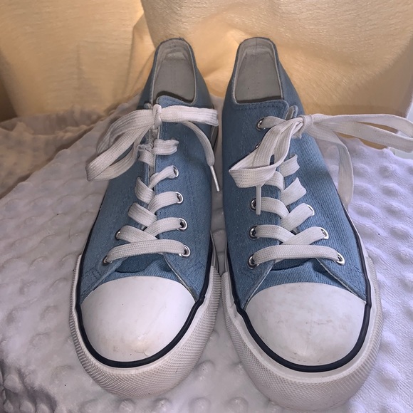 Olivia Miller | Shoes | Olivia Miller Denim Sneakers | Poshmark